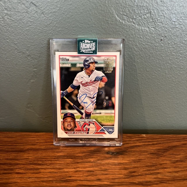 JOSE RAMIREZ 2024 Topps Archives firma ON-CARD AUTO SP 57/90 Guardians ...