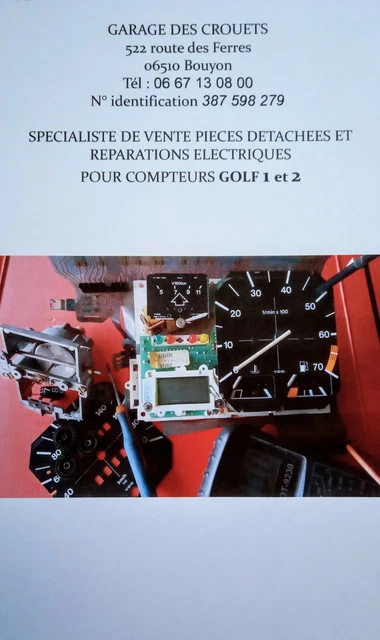 COMPTEUR GOLF 2 gti mk2 instrument cluster golf 2 MFA (vieux) EUR 380 ...