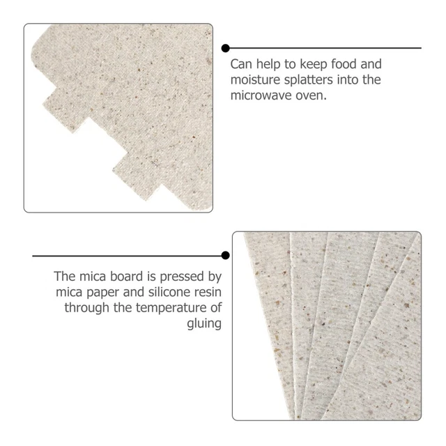 5 PCS MICA Sheet Waveform Sheet Microwave Heat-resistant Insulation ...