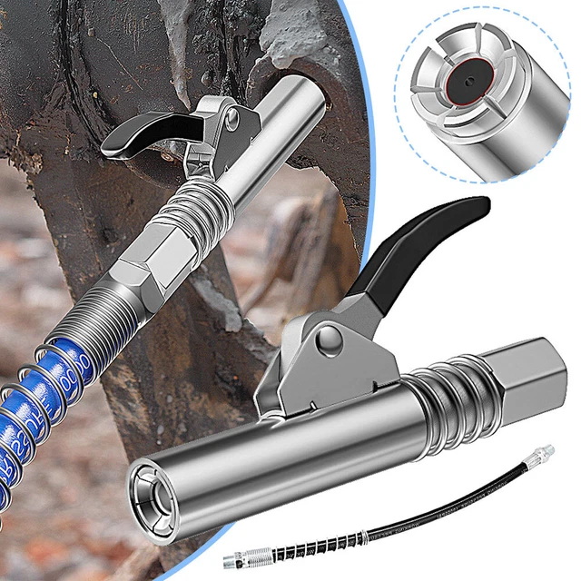GREASE GUN COUPLER Mini Manual Grease Pump Head 10000PSI Lubrication ...