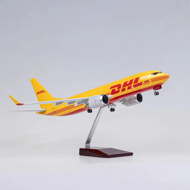 EXTRA LARGE DHL Boeing 737 Aircraft Model Plane Toy Gift - 1/85 Scale £ ...