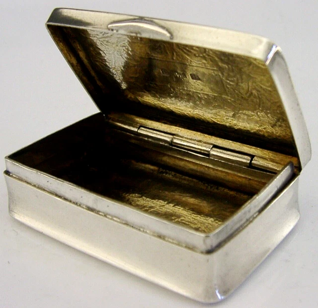 RARE ANTIQUE CHINESE EXPORT SOLID SILVER SNUFF BOX c1860 VICTORIAN ...