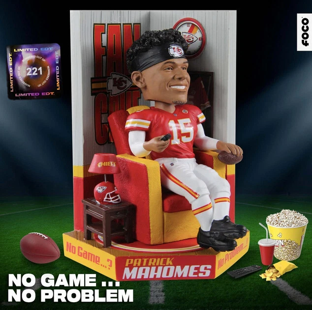 PATRICK MAHOMES KANSAS City Chiefs Fancave Bobblehead - Neuf dans sa ...