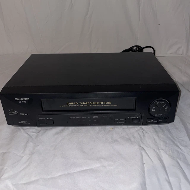 SHARP VC-A410U VHS VCR Player - 4 Head 19 Micron Heads NO REMOTE-TESTED ...