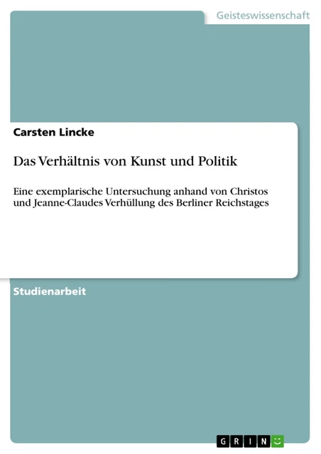 DAS VERHÄLTNIS VON Kunst und Politik | Buch | 9783656224280 EUR 18,95 - PicClick FR