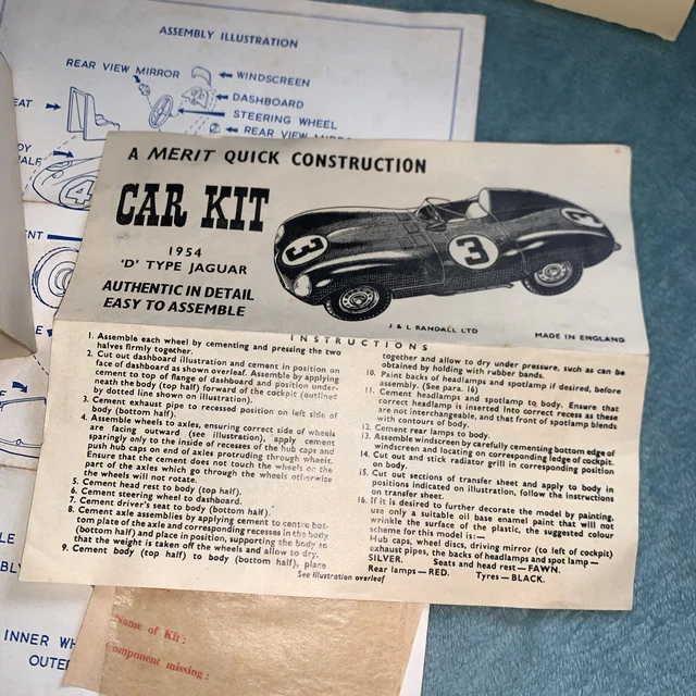 VINTAGE MERIT RACING Car Kit Mercedes Benz 1955 Vgc Boxed Rare £29.82 ...