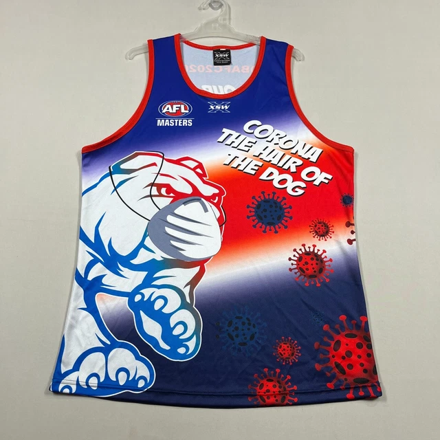 ORMEAU BULLDOGS AFL Masters QLD QAFL Lightweight Training Singlet Tank ...