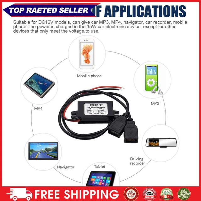 3A 12V TO 5V DC-DC Buck Converter Step Down Module Low Power ...