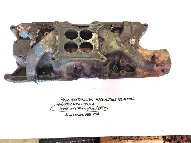 FORD MUSTANG 302 4 Barrel Cast Intake Manifold - Used $149.99 - PicClick
