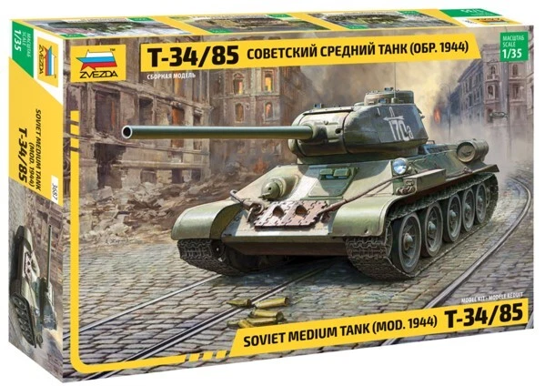 1:35 ZVEZDA SOVIET Medium Tank T-34/85 (New Molds) Kit ZS3687 Modellbau EUR 27,95 - PicClick DE