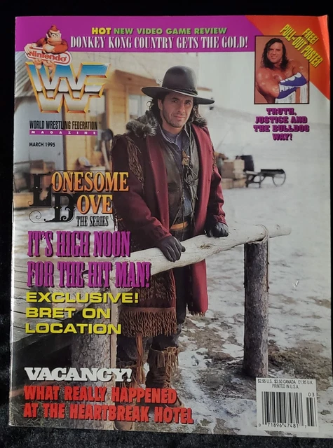 WWF WORLD WRESTLING Federation WWE Magazine August 1995 Bret Hart w ...