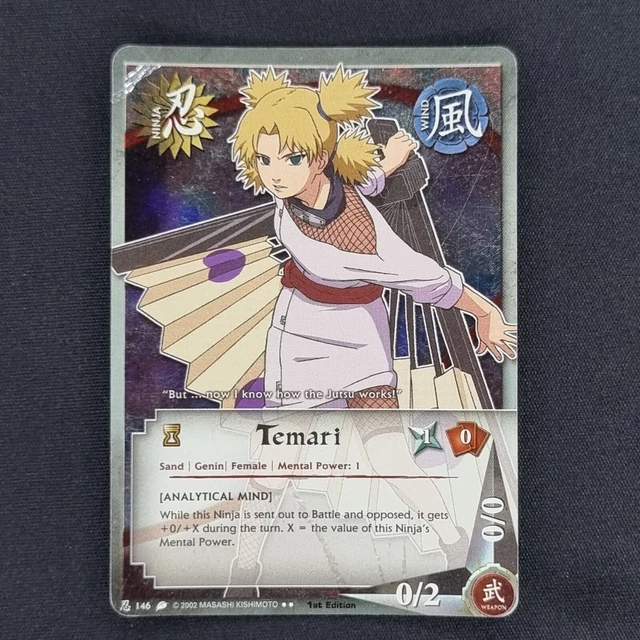 NARUTO CCG BANDAI Temari - N-146 - Rare - Wavy Foil HP $1.20 - PicClick AU