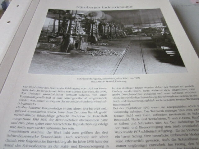 NÜRNBERG DOKU 6066 Schraubenfertigung Eisenwerk Julius Tafel um 1940 ...