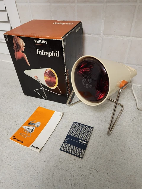 PHILIPS INFRA RED Infraphil HP3609 Heat Lamp Holland Vintage Boxed ...