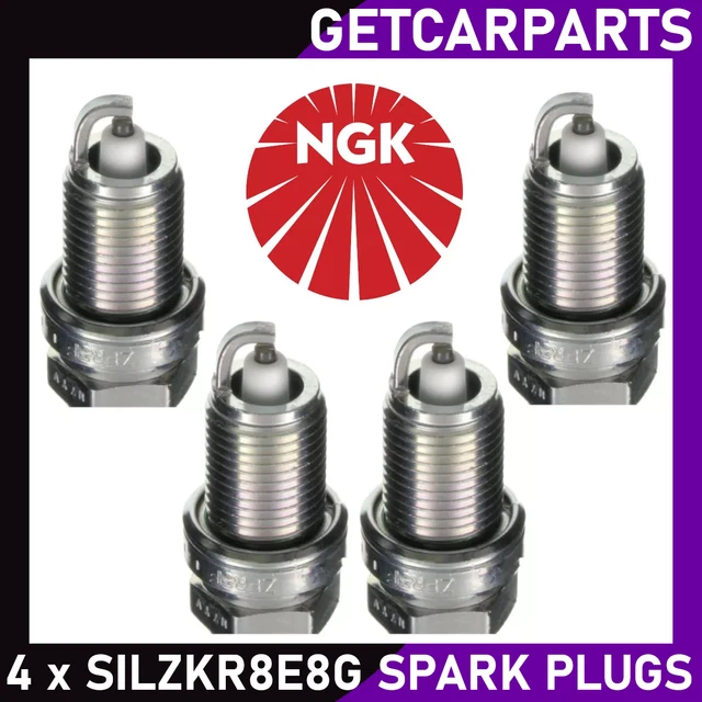 NGK SPARK PLUGS x 4 for Hyundai and Kia models (See Desc.) SILZKR8E8G £ ...