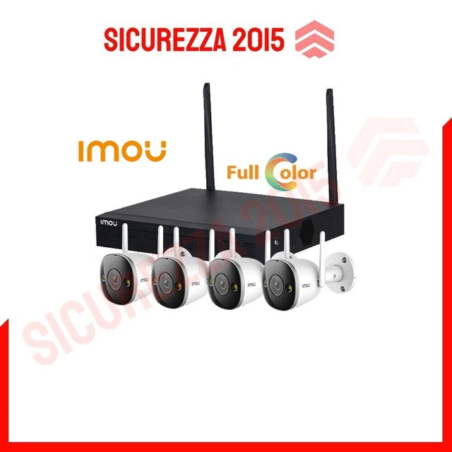 KIT VIDEOSORVEGLIANZA WI-FI NVR 4 canali + 4 videocamere 2MP – Imou Wi ...