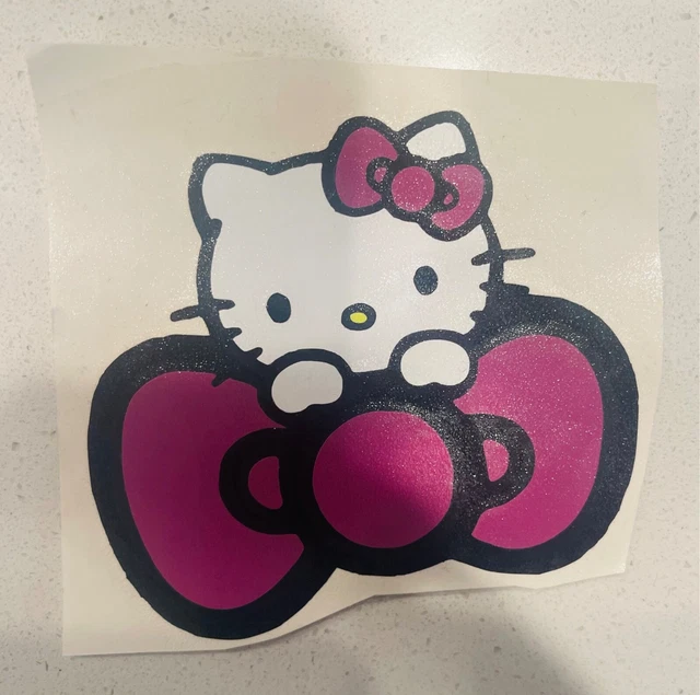 HELLO KITTY PERMANENT Vinyl Sticker Decal Car Truck Window Decal Laptop ...