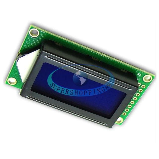 BLUE 0802 LCD 8x2 Character LCD Display Module 5V LCM For Raspberry pi ...