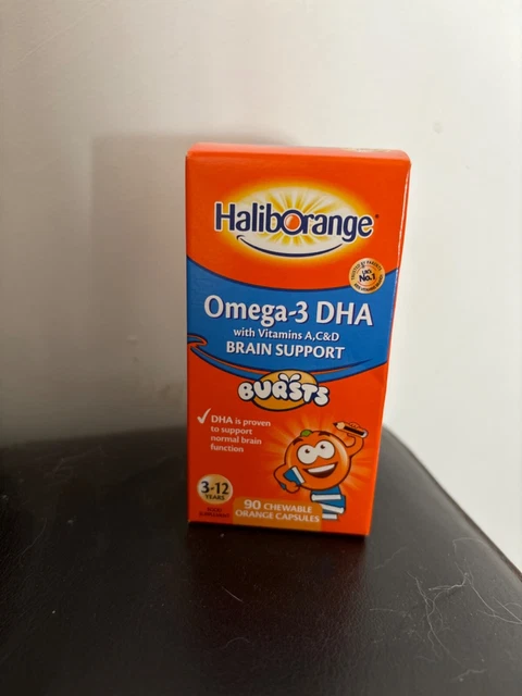 HALIBORANGE OMEGA-3 ORANGE Softies Chewable Bursts 90 Capsules 30 x3 £9.95 - PicClick UK