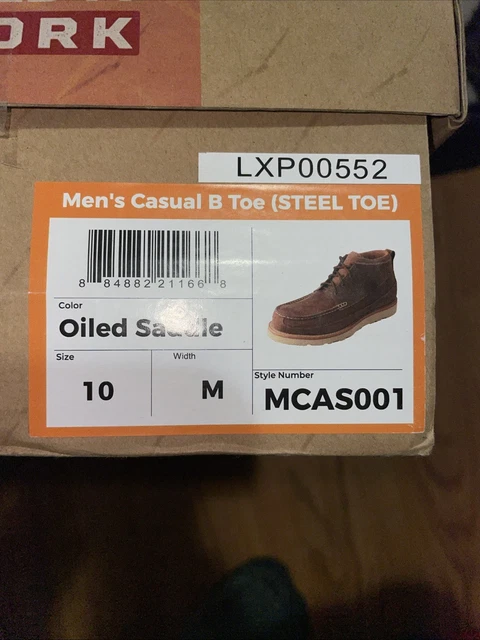 TWISTED X MEN'S 4" Steel Toe Wedge Sole Work Boot - Brown - MCAS001 ...