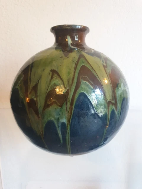 VASE BOULE PAR Simeon Roussin Dieulefit En Gres Flamme EUR 150,00 ...
