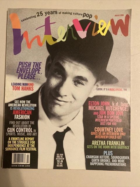 INTERVIEW MAGAZINE (MARCH, 1994) Tom Hanks, Courtney Love, Soundgarden ...