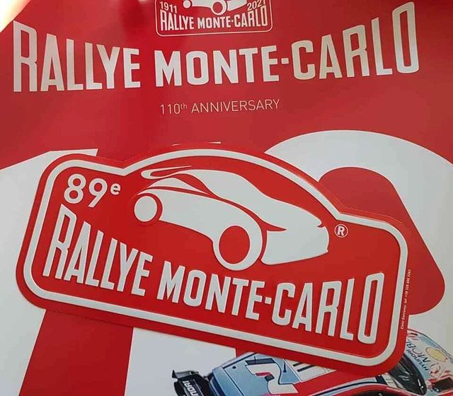 PLAQUE RALLYE MONTE CARLO 2021 89ème 30 X 15,5 cm PLATE RALLY MONACO ...