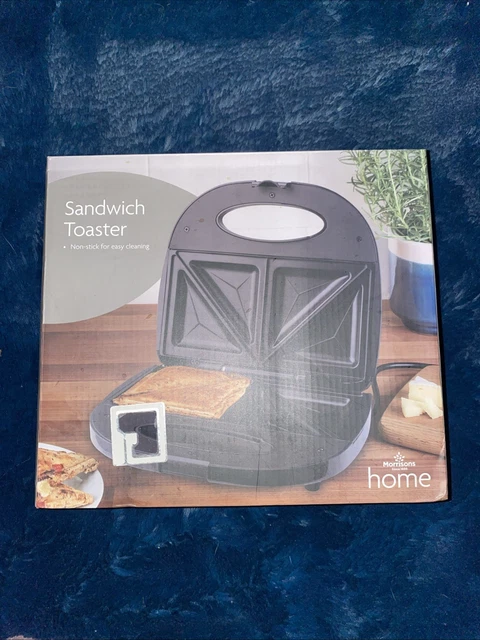 MORRISONS TOASTIE MAKER 700W Electric 2 Slice Sandwich Toaster £10.80 ...