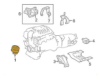 ORIGINAL MERCEDES W221 S-CLASS W221 Motorlager Vorn links 2212406217 ...