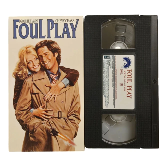 VINTAGE FOUL PLAY VHS Tape Starring Goldie Hawn Chevy Chase Comedy ...