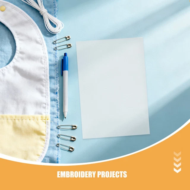 10 SETS EMBROIDERY Tracing Paper Blank Printable Hand Sewing Stabilizer ...