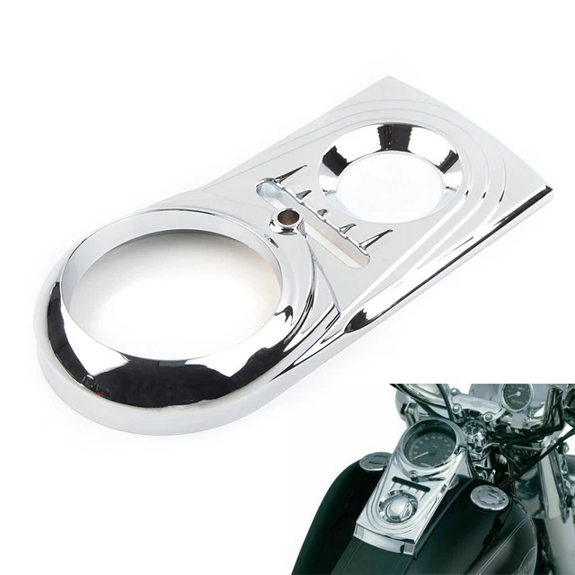 FOR HARLEY SOFTAIL FLSTC Street Glide Chrome Dash Panel Insert Cover ...