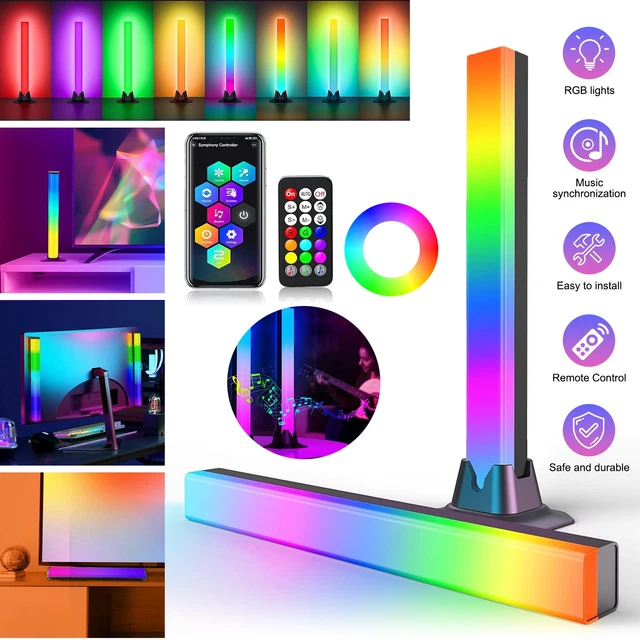 2PCS RGB SMART Led Light Bars With Remote/App Control Rgb Ic Decoration Light UK £12.93 ...