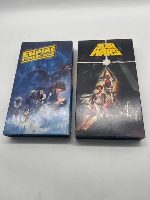VINTAGE STAR WARS and Empire Strikes Back Lot of Two VHS TAPES $12.88 ...