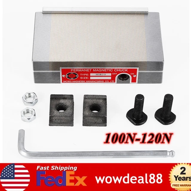 4& X 7& Fine Pole Permanent Magnetic Chuck Machining Workholding ...