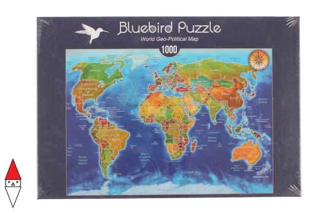 BLUEBIRD OBJECTS PUZZLE Maps World Geo-Political Map 1000 Pcs £12.26 ...