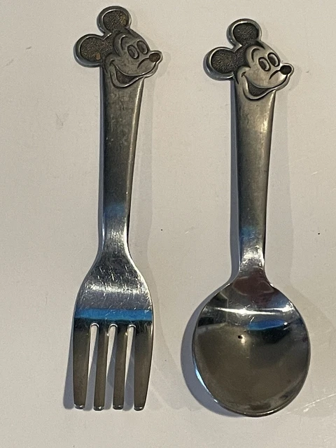 3 VINTAGE WALT Disney Prod. Mickey Mouse Stainless Child's Spoons By ...
