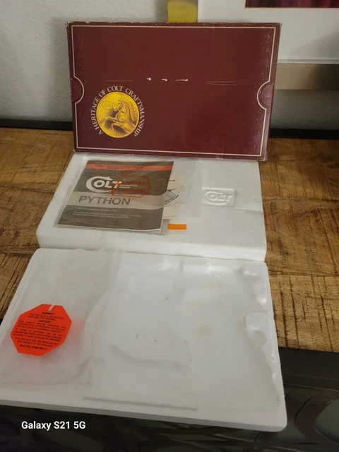 VINTAGE FACTORY COLT Python 357 Magnum Revolver Original Box w/Manual ...