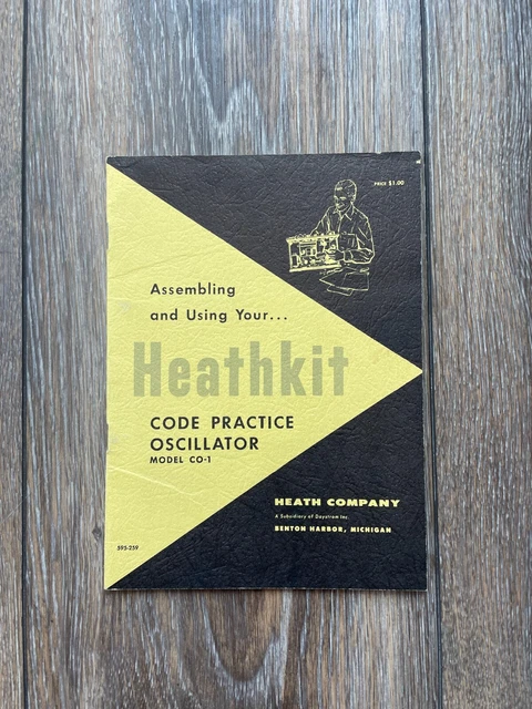 VINTAGE HEATHKIT CODE Practice Oscillator Model CO-1 Original Manual $8 ...