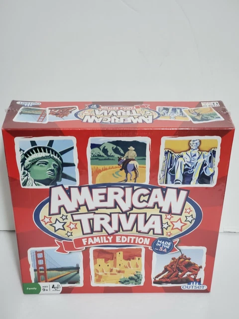 AMERICAN TRIVIA FAMILY Edition History Game Outset Media Ages 9+ NEW ...