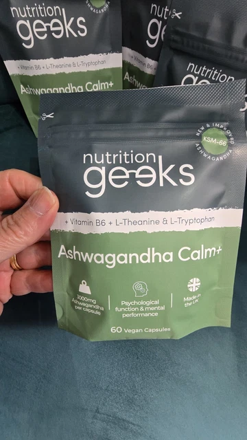 4 PACKS X Nutrition Geeks Ashwagandha Calm+ KSM 66 Complex 3000mg ...