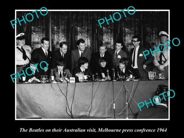 OLD LARGE HISTORICAL Photo Of The Beatles 1964 Australian Tour ...