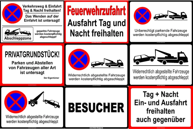 VERBOTSSCHILD PARKVERBOT PARVERBOTSSCHILD Schild Parken verboten ...