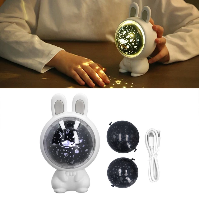 (WHITE)STAR PROJECTOR LIGHT Shape Soft Light Projector Night Light JY £ ...