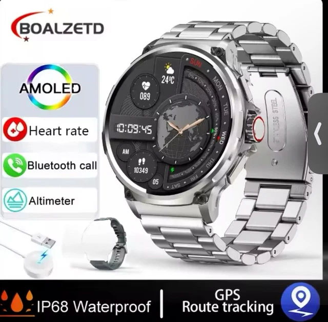 NEW 1.85-INCH ULTRA HD Smart Watch GPS Track Bluetooth Call 710 mAh battery £29.84 - PicClick UK