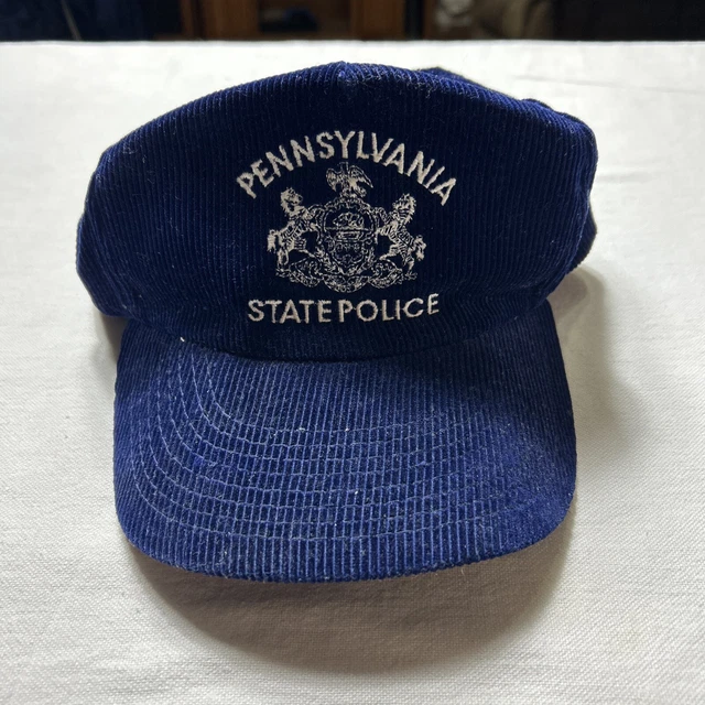 VINTAGE 80S PENNSYLVANIA STATE POLICE CORDUROY SNAPBACK HAT department ...