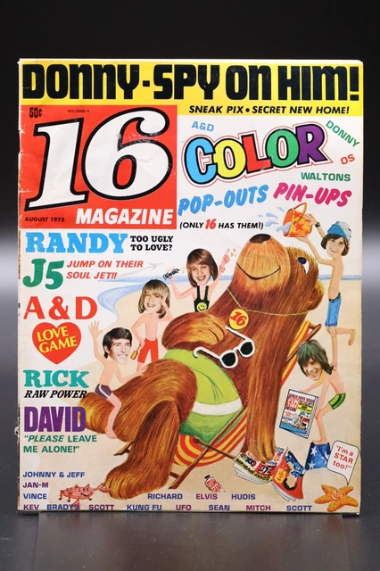 16 MAGAZINES AOÛT 1973 Rick Springfield David Cassidy Donny Osmond sans ...