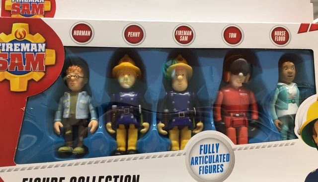 FIREMAN SAM ARTICULATED Figures Norman Penny Sam Tom Nurse Flood Pack ...