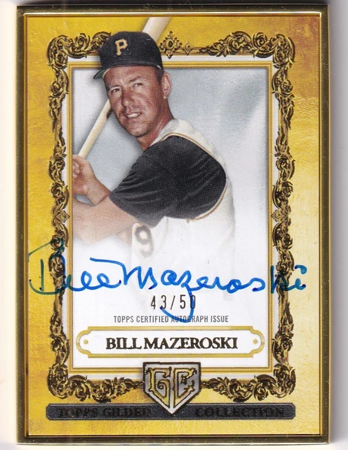 2025 TOPPS GILDED MLB Nº GOG-BM Bill Mazeroski Auto Gold Enmarcado 43/ ...