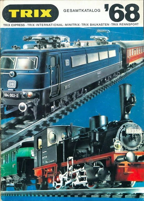 TRIX GESAMTKATALOG 1968 Eisenbahn Minitrix Radio-Car Trix Rennsport ...